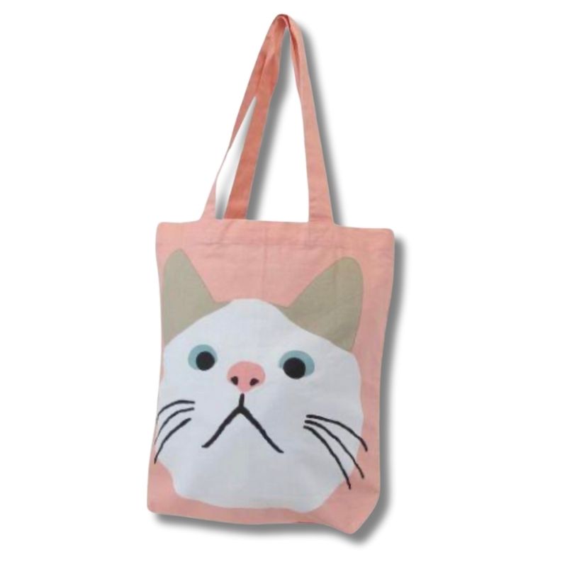 Friendshill Handmade White Cat A4 Size Tote Bag – SHOPPUROO™